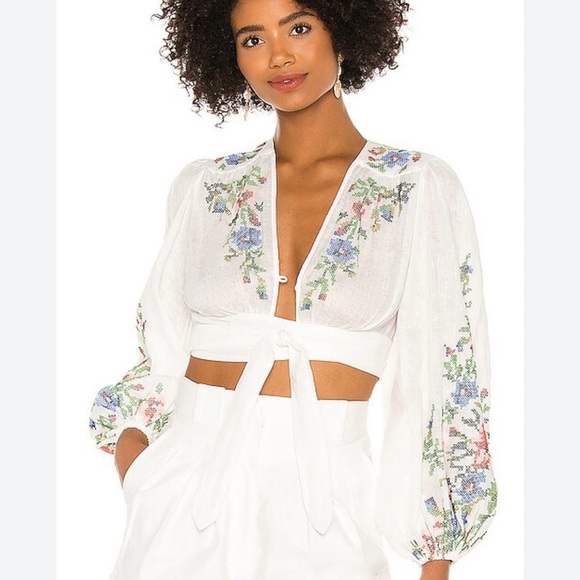 Zimmermann | Tops | Zimmermann White Set With Elegant Embroidered ...